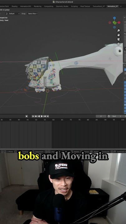 Creating Hilarious Animations with Goofy Characters - making a 3d game in Blender - 3.4: Dino ...