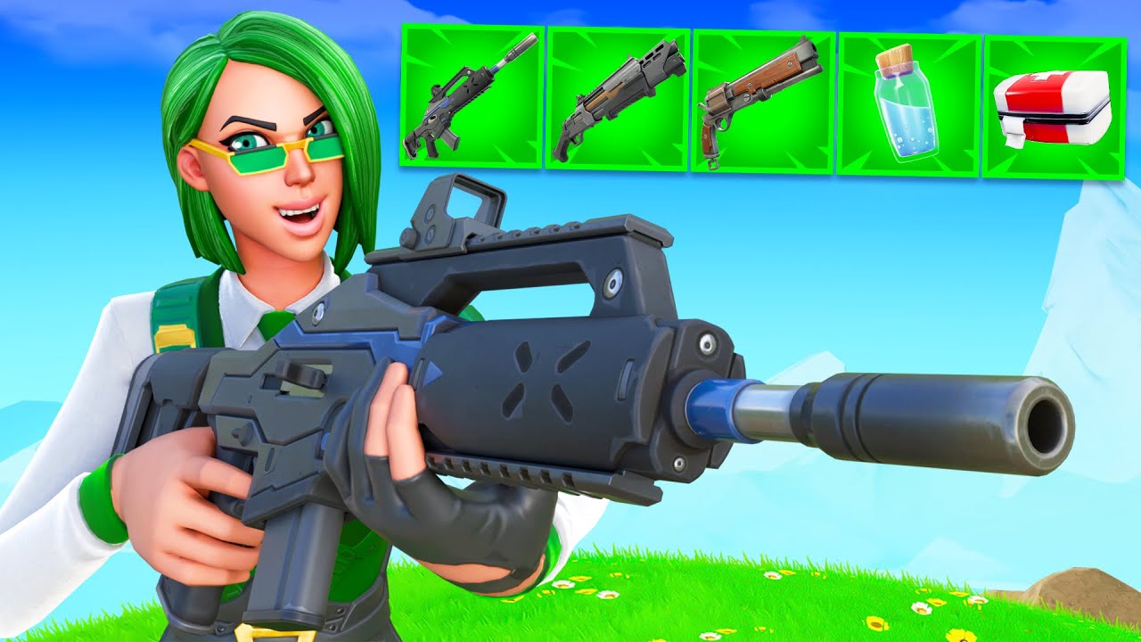 The *GREEN ONLY* CHALLENGE in Fortnite! - YouTube