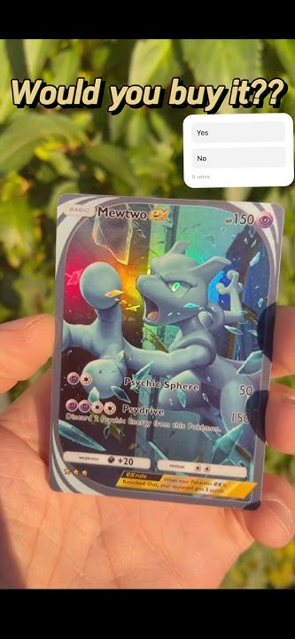 Mewtwo EX from Pokémon TCGP In Real Life!! - YouTube