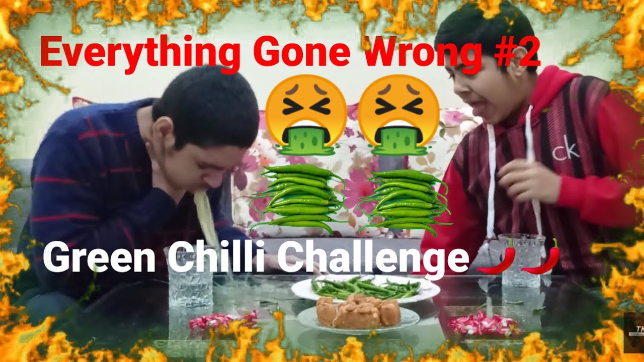 chilli challenge | green chilli eating competition | Everything gone ...