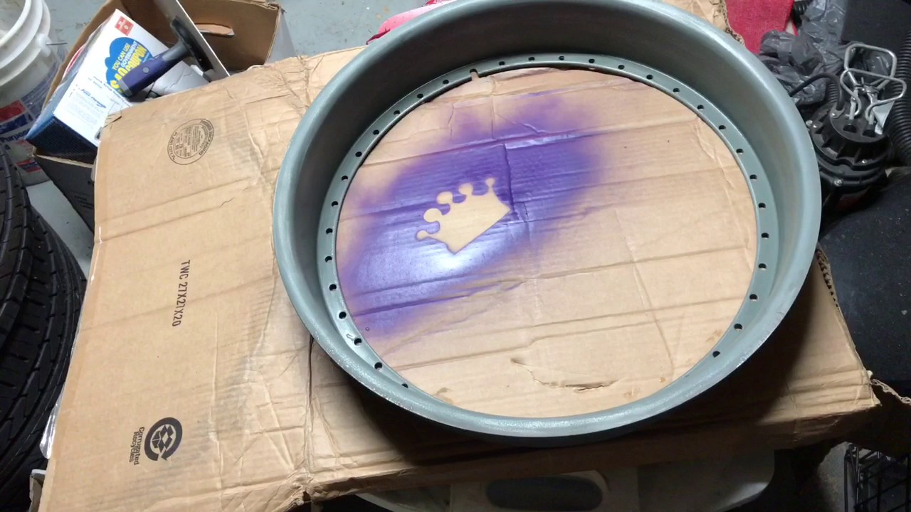 Sandblasted rims and painted - YouTube