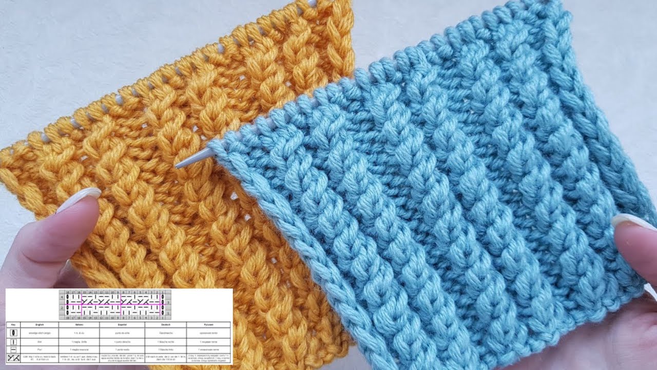 Relief Stripe Knitting Pattern| Reliefstreifen stricken| Strisce in ...