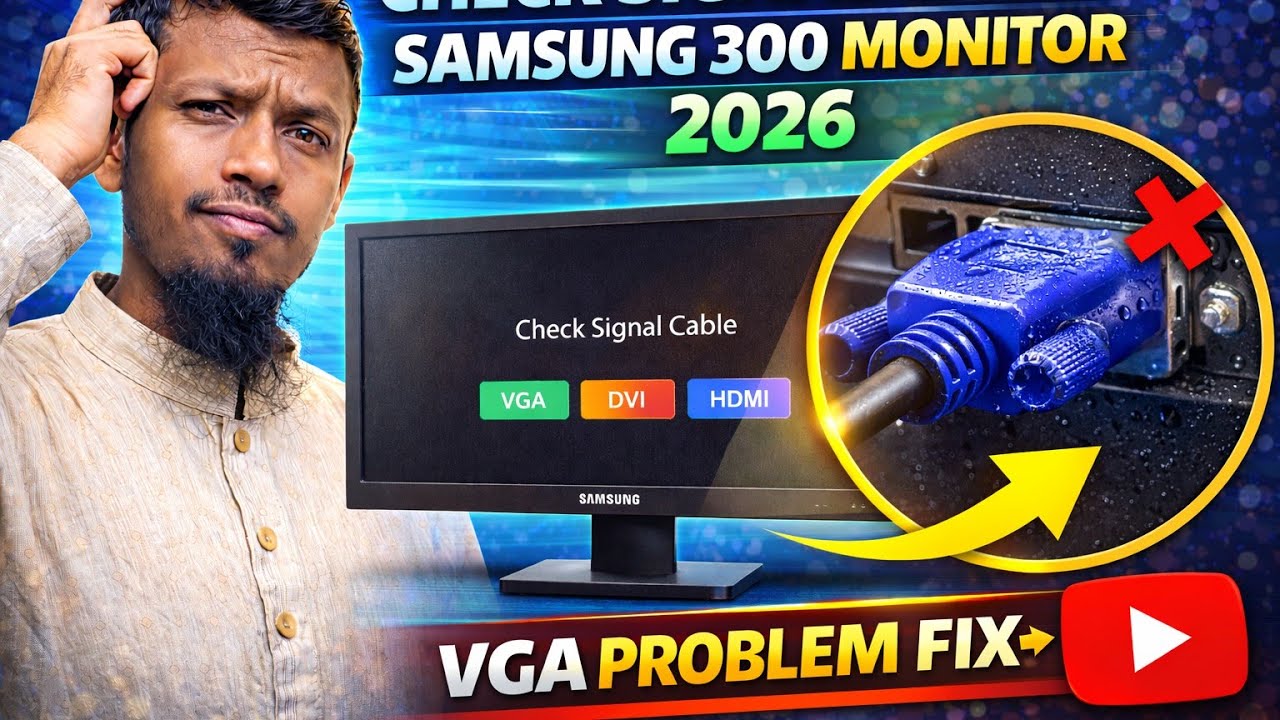 Check Signal Cable Samsung 300 Monitor 2025 | VGA Problem Fix | Created ...