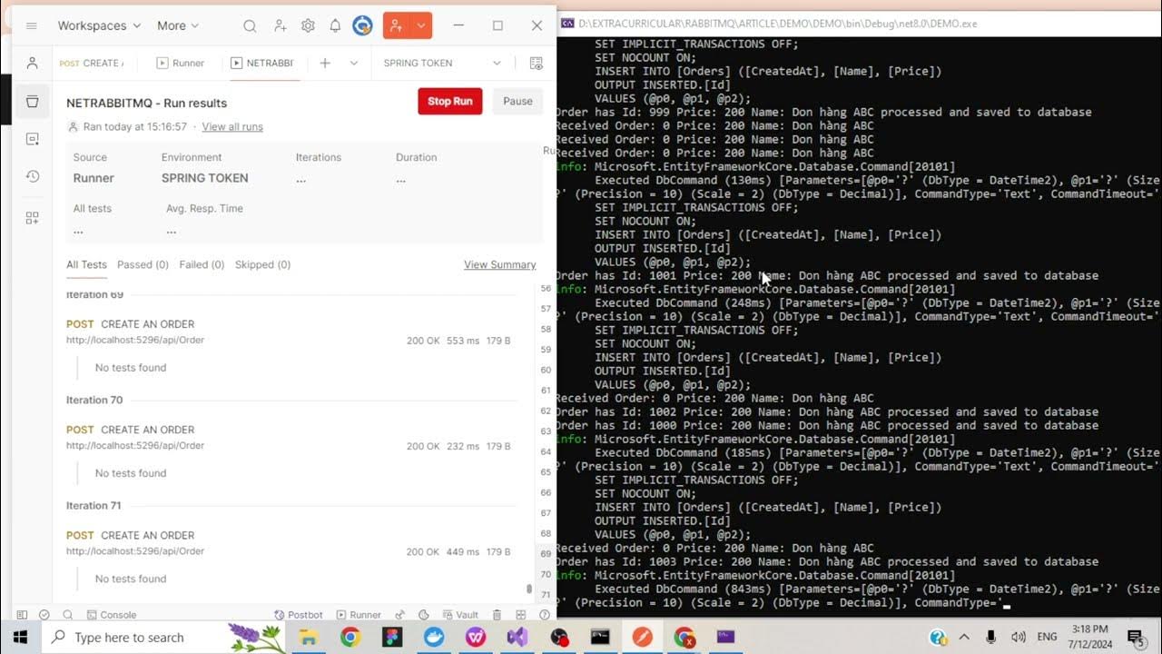 Hướng dẫn chạy thử chương trình: Ứng dụng RabbitMQ để xử lý 1000 yêu ...