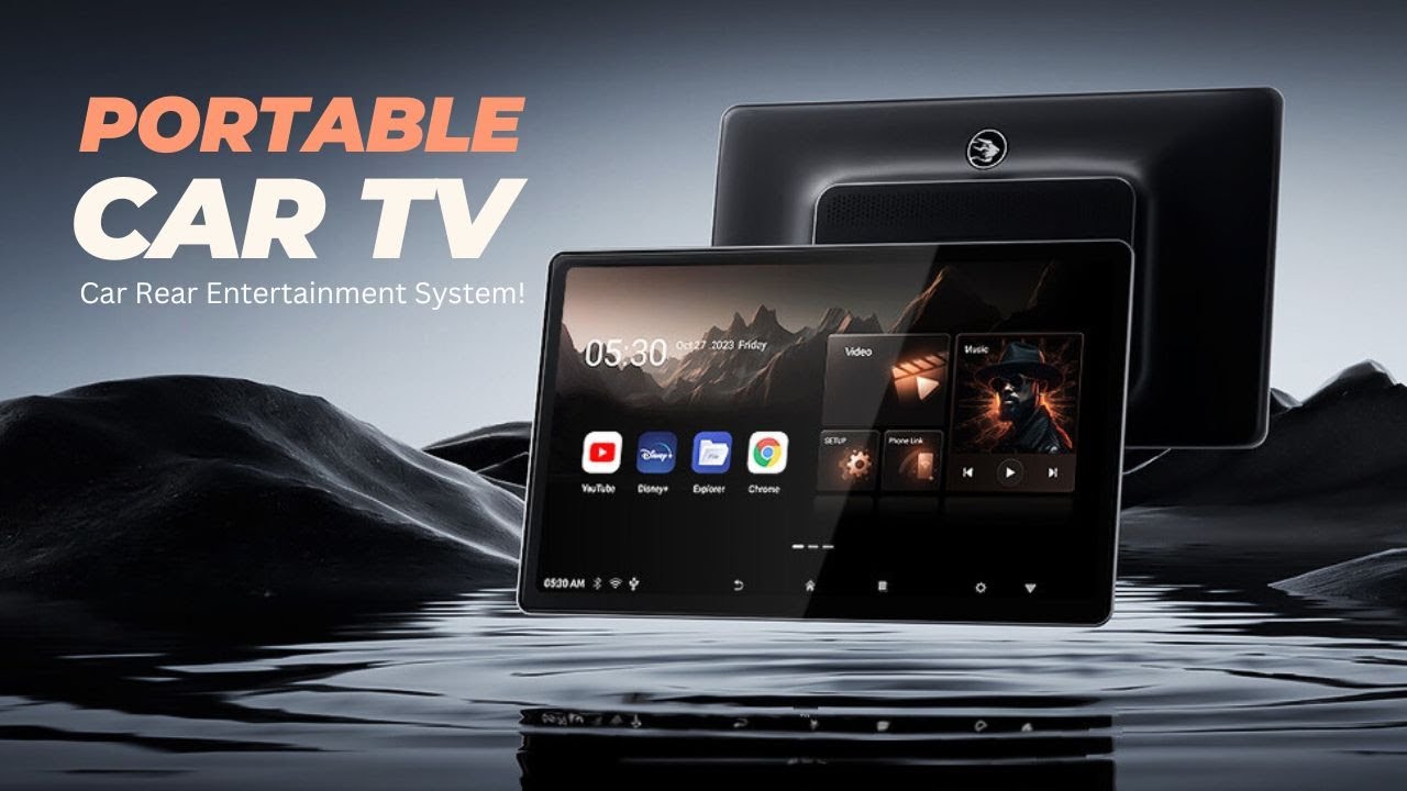 Seventour Portable Car TV Headrest Monitor: Wireless Phone Mirroring ...