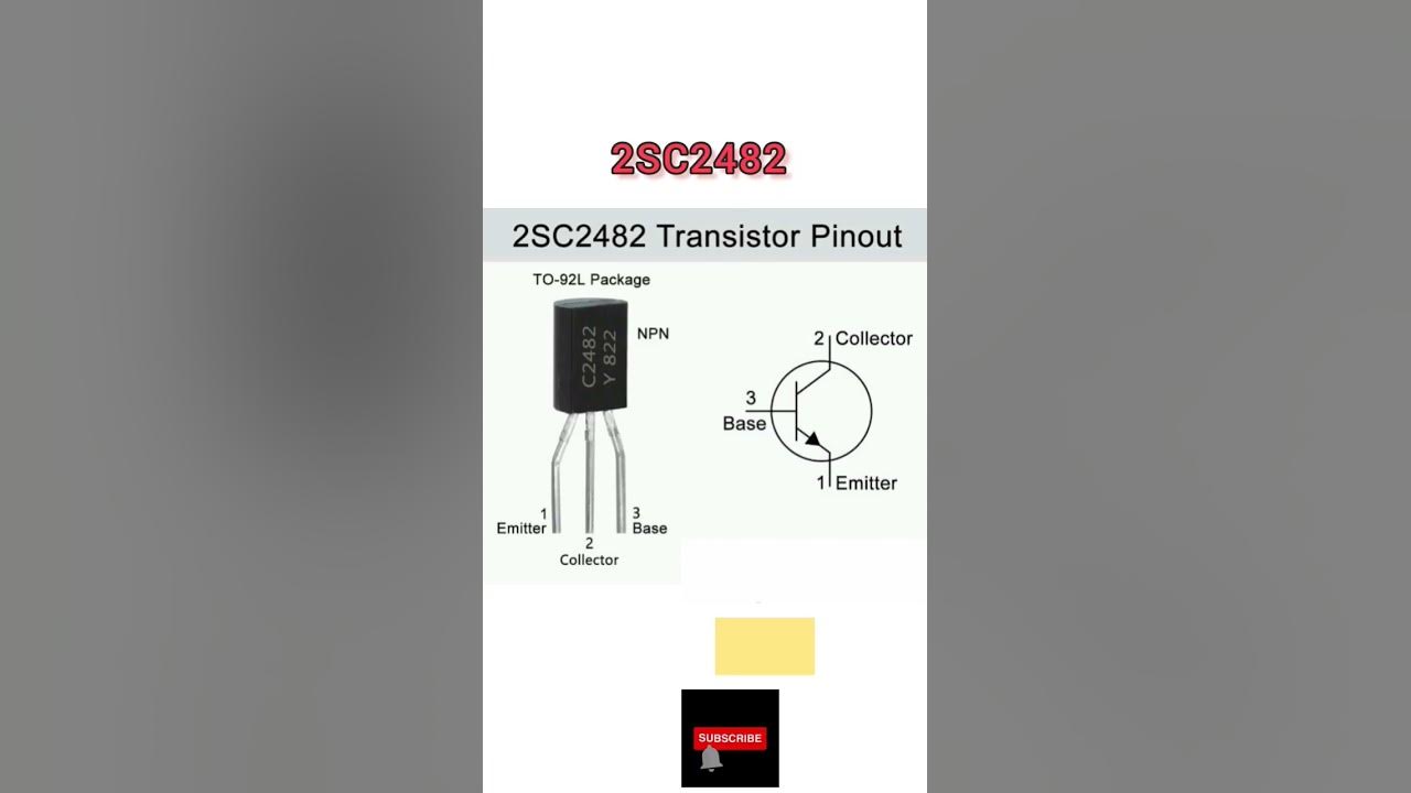 2SC2482 TRANSISTOR PINOUT #akexperiment #pinout #electronic #npn ...