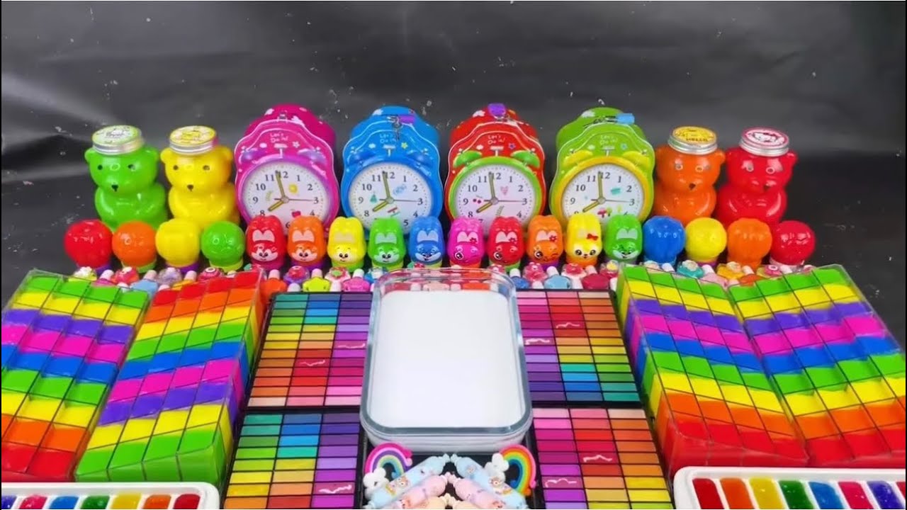 🌈 Rainbow Slime & Colorful Clock Satisfying Video ⏰ | satisfying slime ...