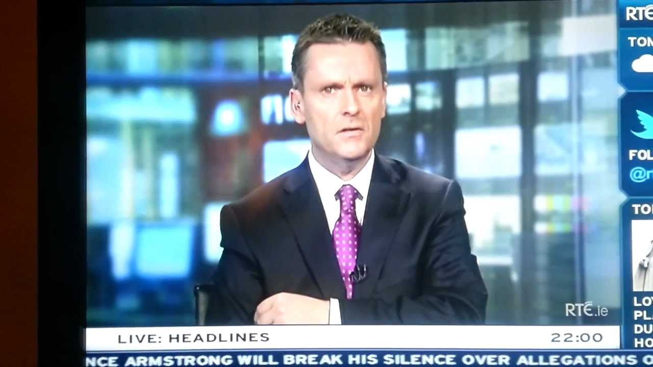 Irish National News Presenter Doesn't Realize He's On Air - YouTube