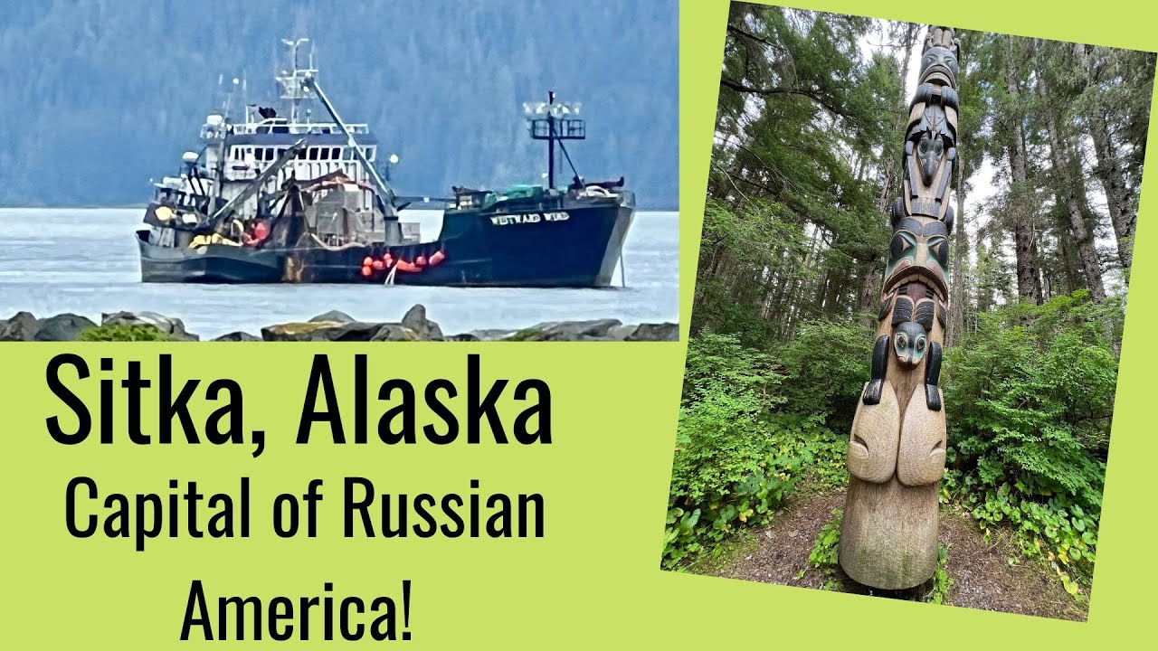 A tour of the major cruise ship port of Sitka, Alaska with a hike thru ...