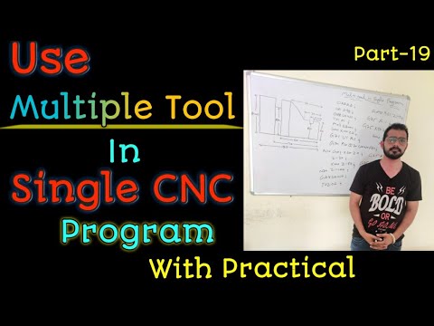 cnc programming || MULTIPLE TOOL PROGRAMMING || multiple operation ...