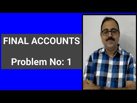 final accounts problem no 1 - YouTube