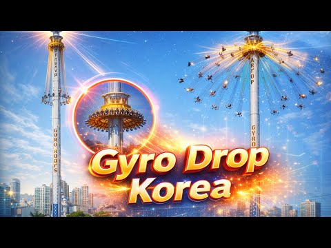 Gyro Drop Lotte World |Terrifying Theme Park in South Korea | Gyro Drop in Korea