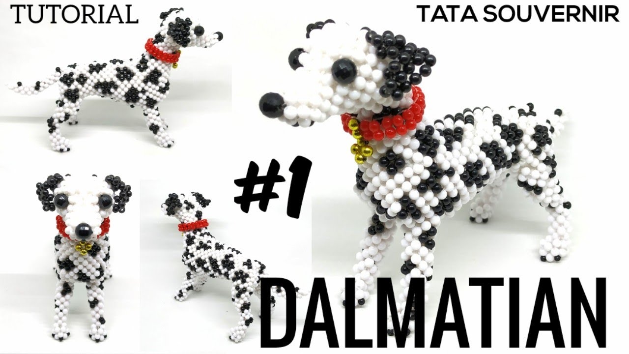Beading Animal Tutorial : Dalmatian Part 1 /Tutorial kerajinan manik ...