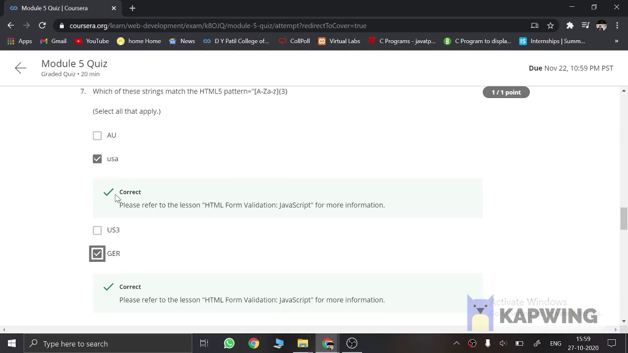 Coursera Introduction to Web development| quiz answer| week 5 - YouTube