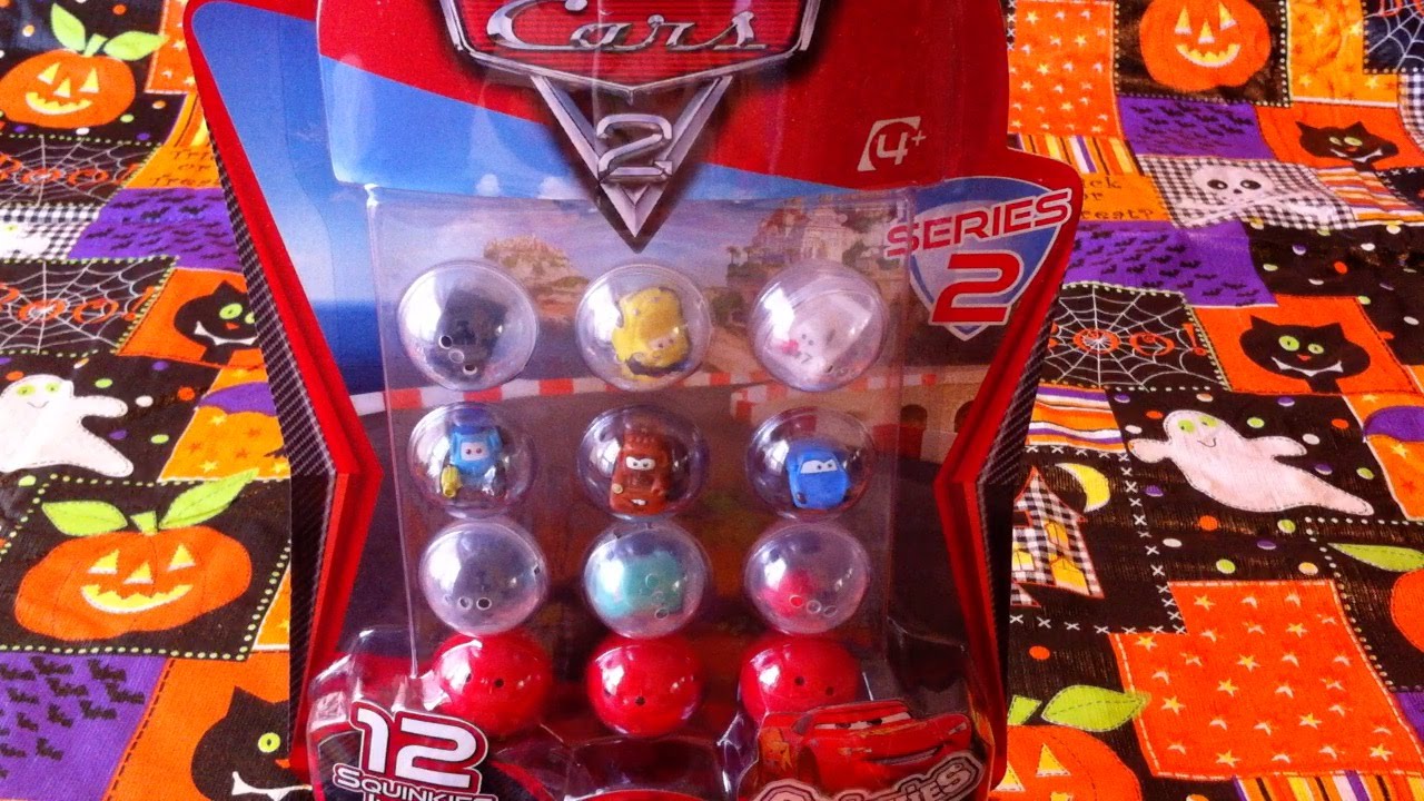 Disney Pixar Cars 2 12 Squinkies Lightning McQueen Mater Luigi Filmore ...