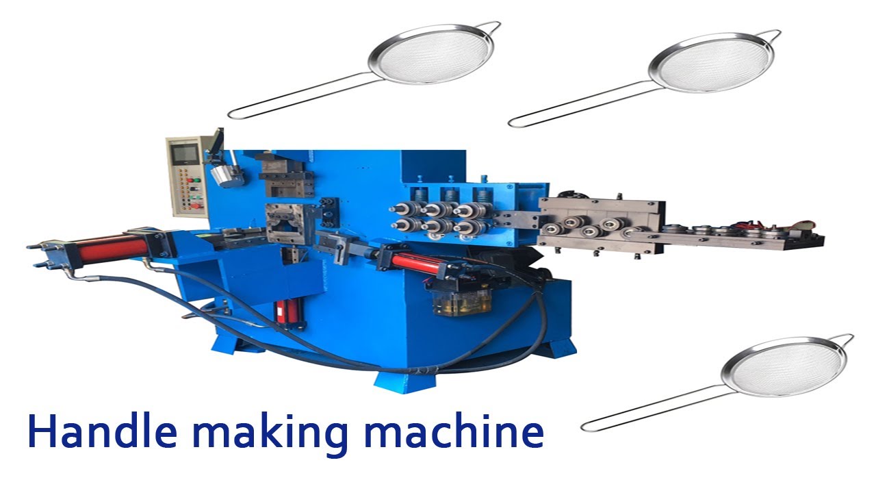Automatic tea strainer handle making machine | steel handle making ...
