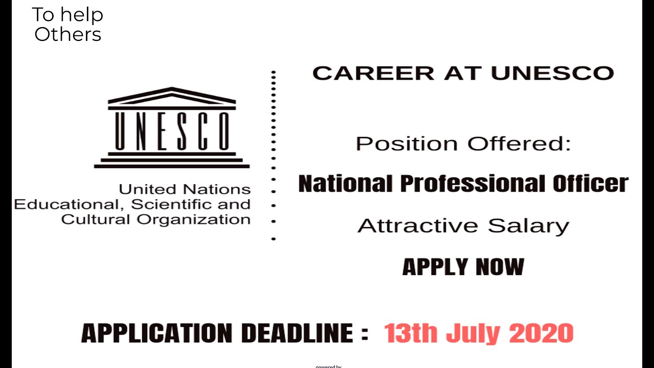 Job at UNESCO | National Professional Officer – Apply Now - YouTube