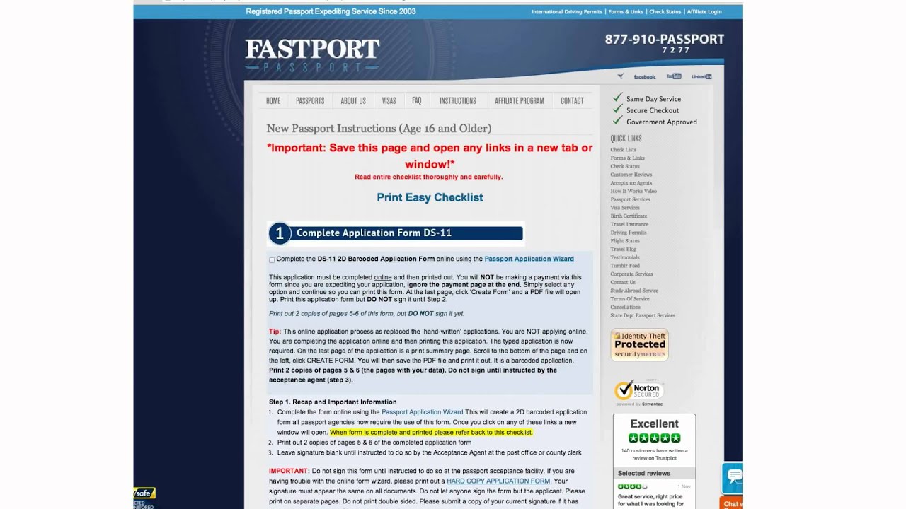 Fastport Passport New Passport Process - YouTube