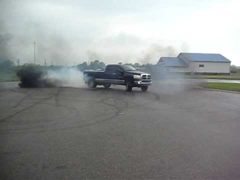 Dodge Cummins diesel donuts! - YouTube