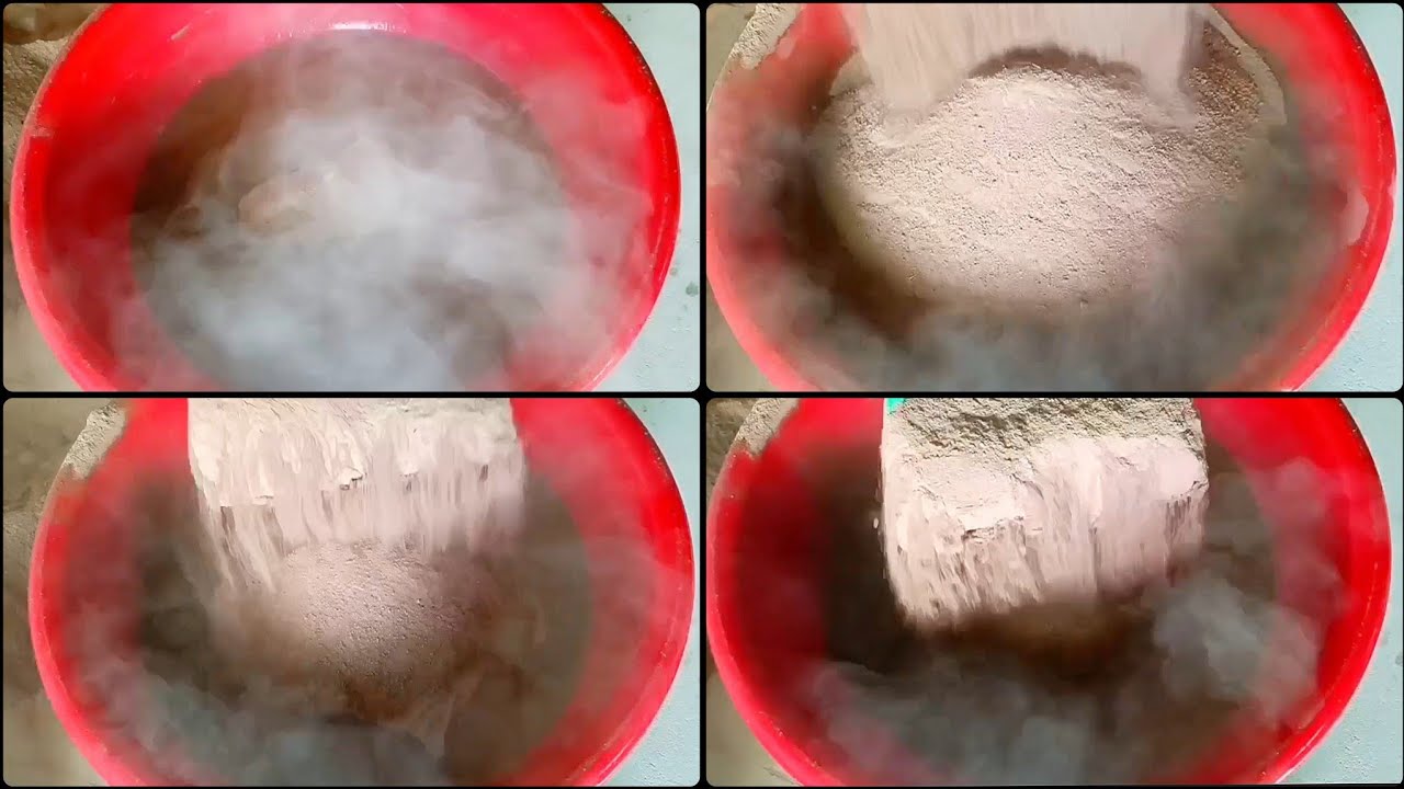 🌋Dust Smokey Fine Red Dirt Powder Pouring In💦 Tub Mixing Relaxing💆 ...
