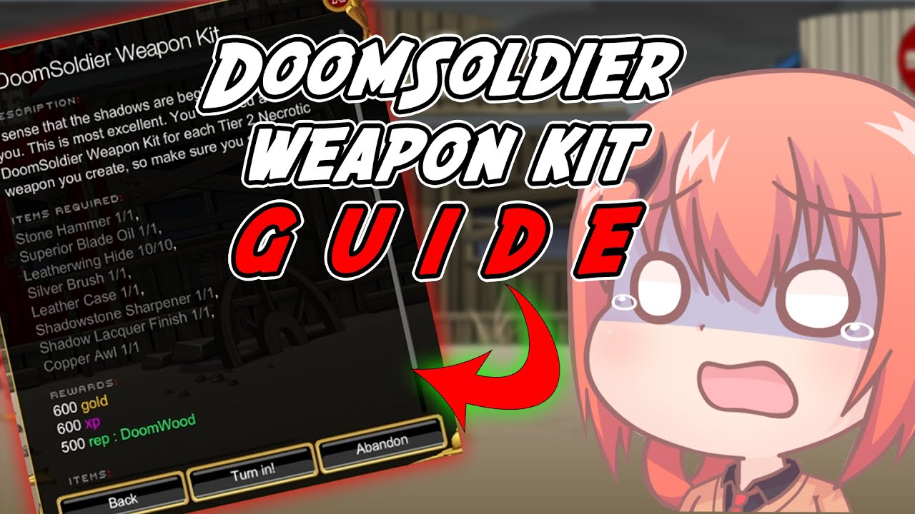 [AQW] How to complete "DoomSoldier Weapon Kit" Quest(Guide) - YouTube