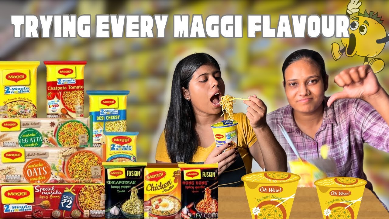 Trying Every Flavour of Maggi 😱 | Honest Maggi Review | Food Eating ...