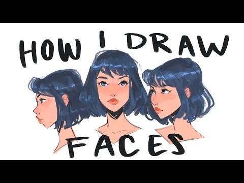 HOW TO DRAW THE FACE FOR BEGINNERS- draw faces from different angles