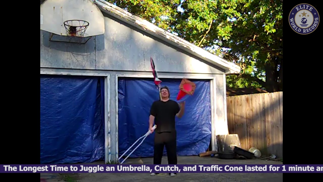 Longest Time to Juggle an Umbrella, Crutch, and Traffic Cone ...