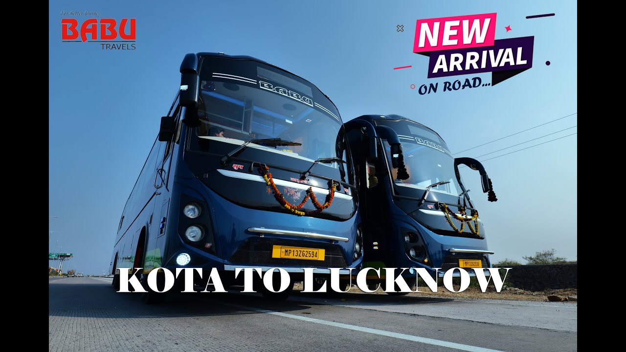 Babu Travels NEW VOLVO EICHER 135m #kota to #lucknow bus with Limitless ...
