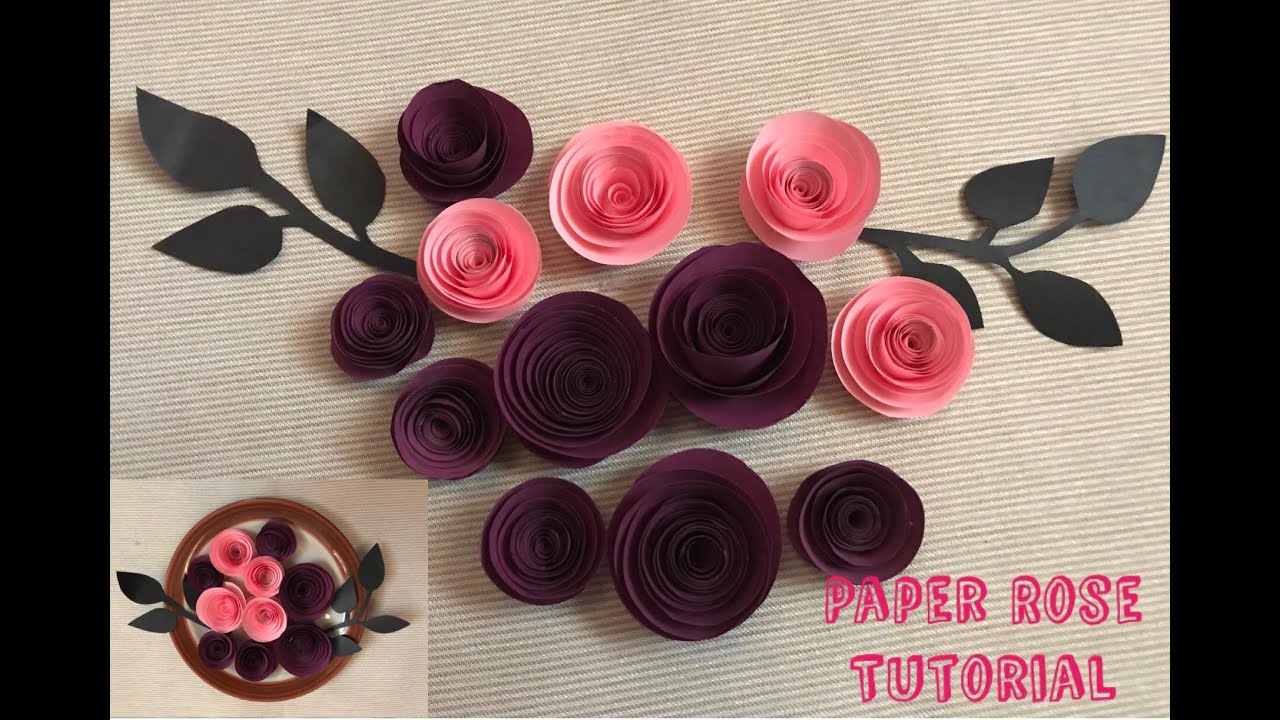 Easy Paper Rose Tutorial - YouTube