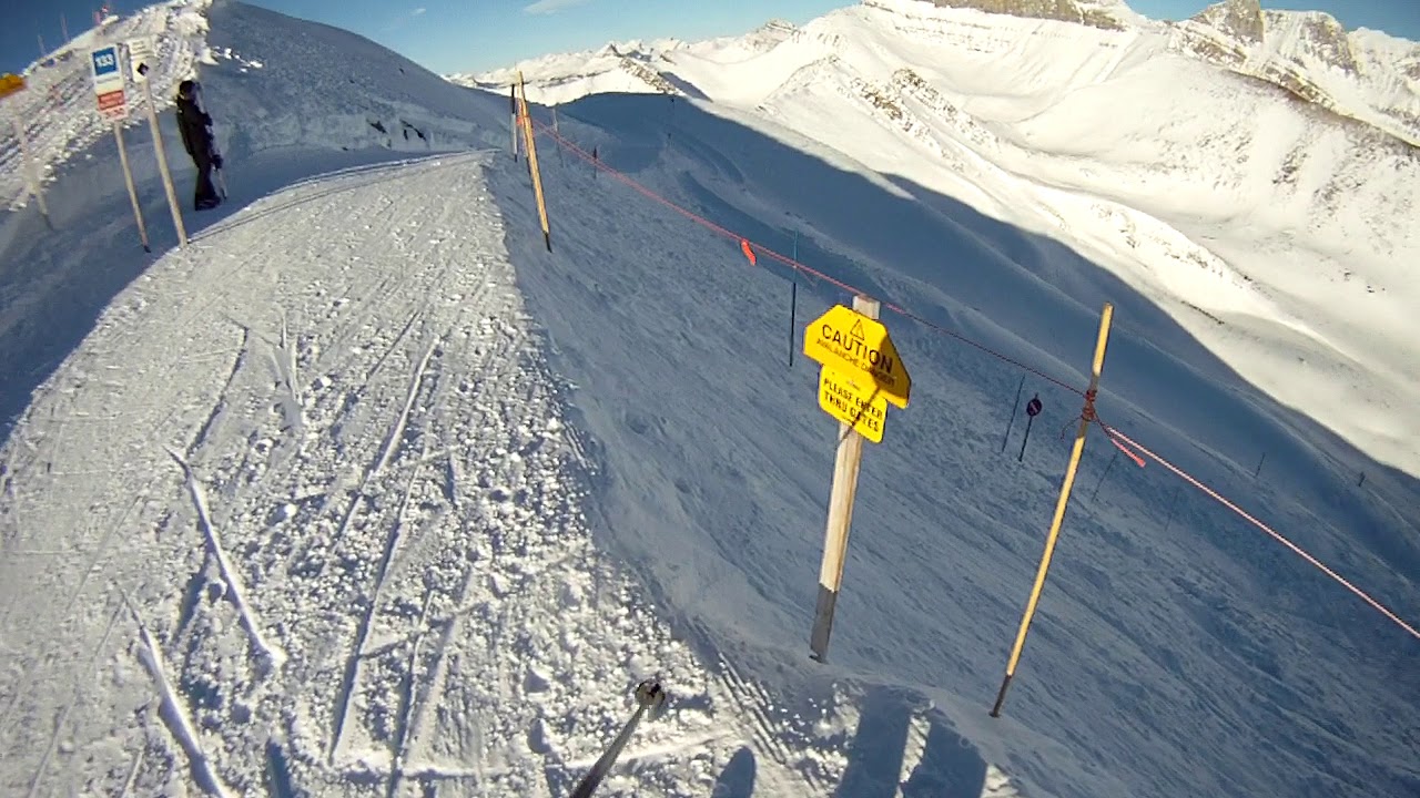 Run 5 - C Gully - Lake Louise Ski Hill - YouTube