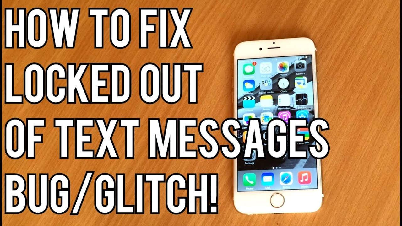 How To Fix Locked Out Of Text Messages Bug/Glitch! - YouTube