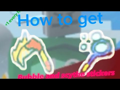 How to get bubble and scythe stickers #video #beeswarmsimulator - YouTube