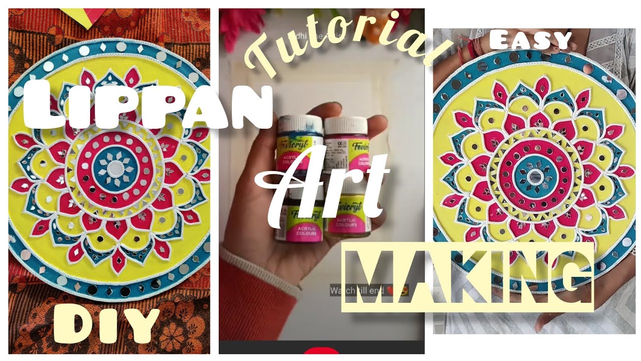 Lippan Art Tutorial || DIY || Easy Idea || #lippan #art #artfulnisha ...