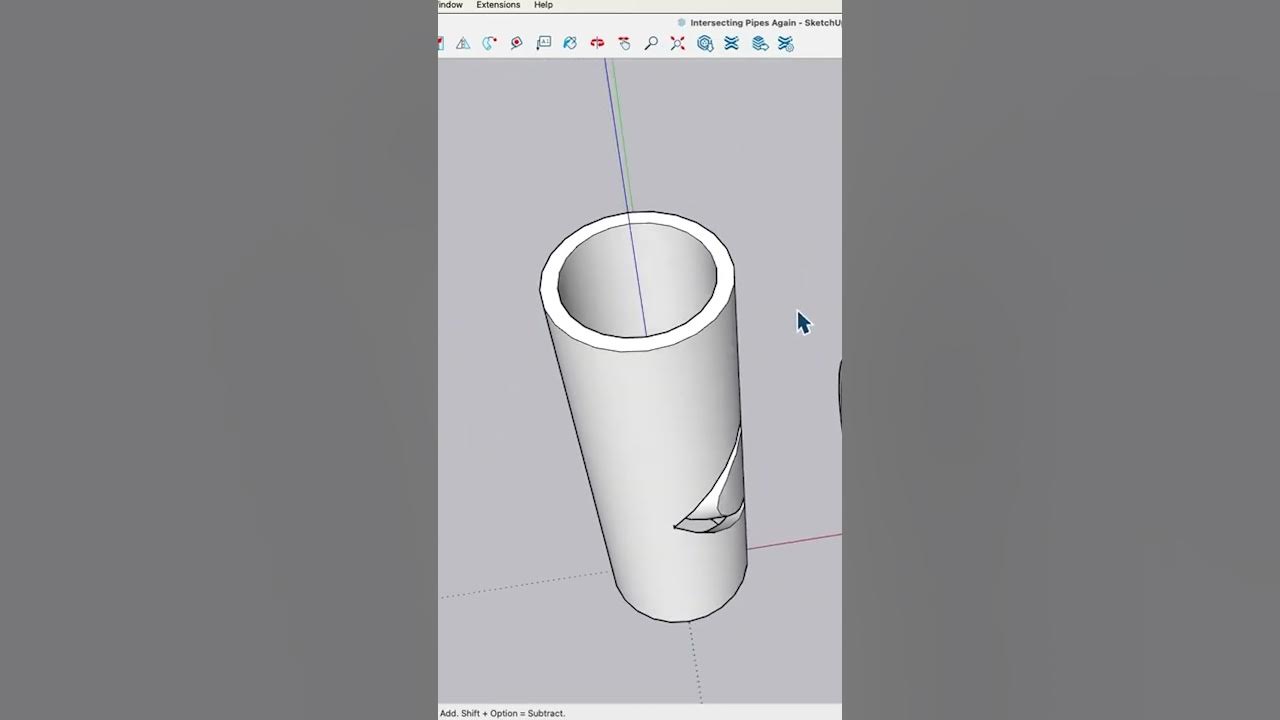 Intersecting Solids isn't Straight Forward #sketchup #3dmodeling - YouTube