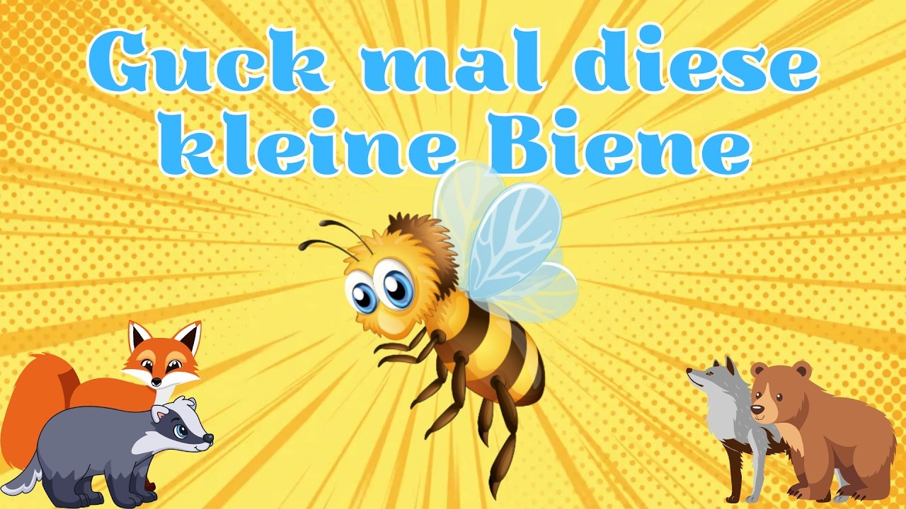 Guck mal diese kleine Biene 🐝 Kinderlied zum mitsingen und Tanzen 🌼 ...