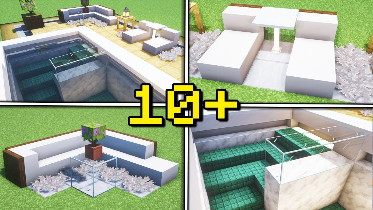 Minecraft 10+ POOL Build Hacks & Ideas - YouTube