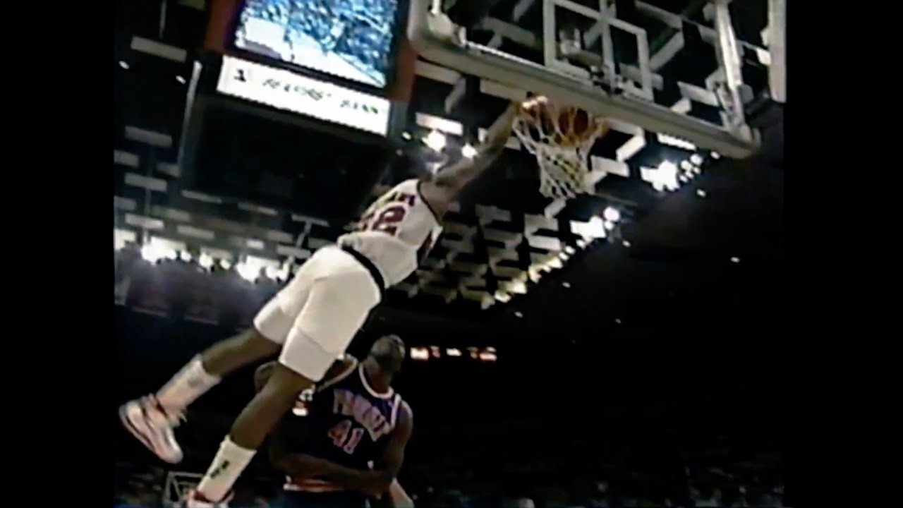 Throwback: Buck Williams Slams A Monster Dunk Over Mark West In 1990 ...