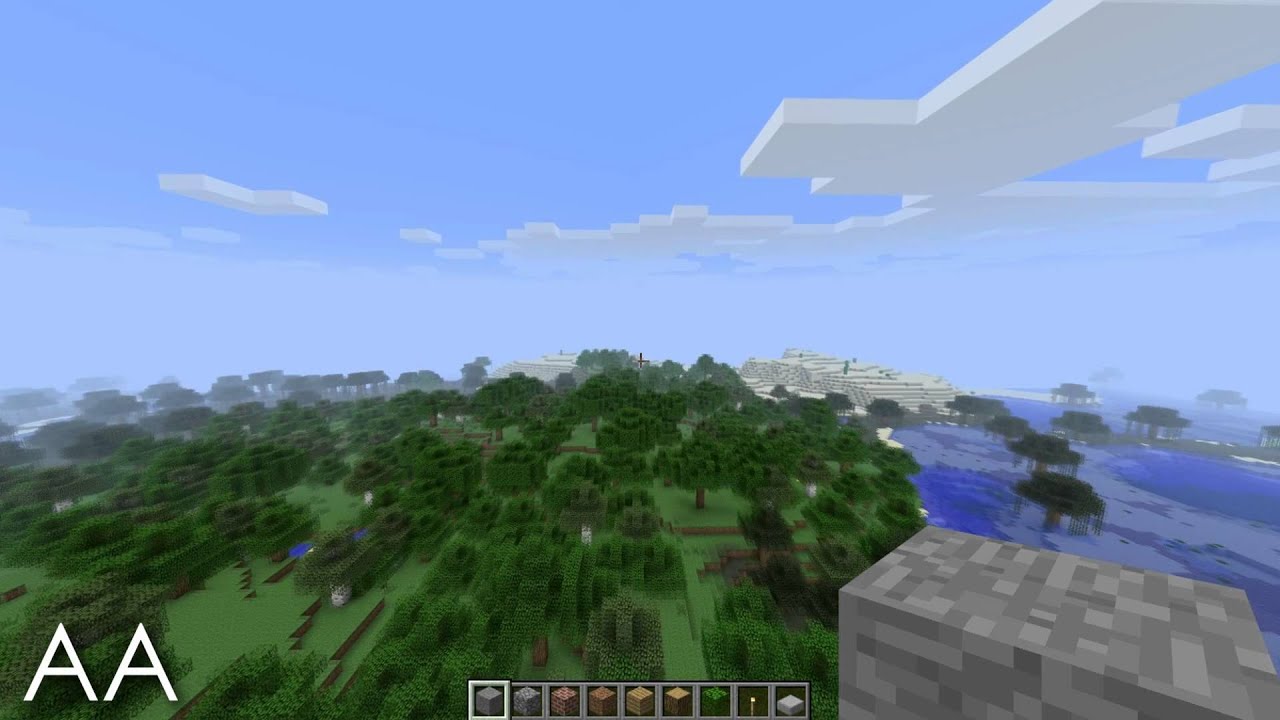 Minecraft 32xcsaa Anti Aliasing Vs No Anti Aliasing 1080p Youtube