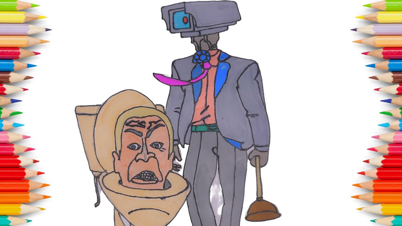 How to draw a cameraman skibidi toilet 73 (part 1) - YouTube