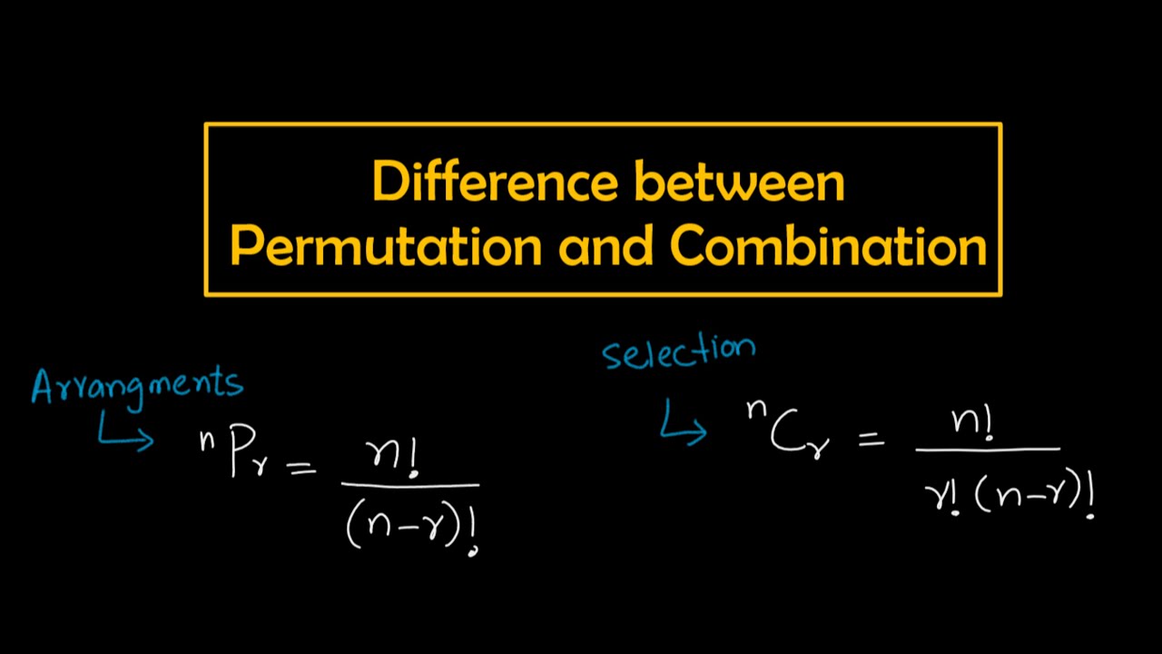 Difference Between Permutation and Combination | Explained with ...