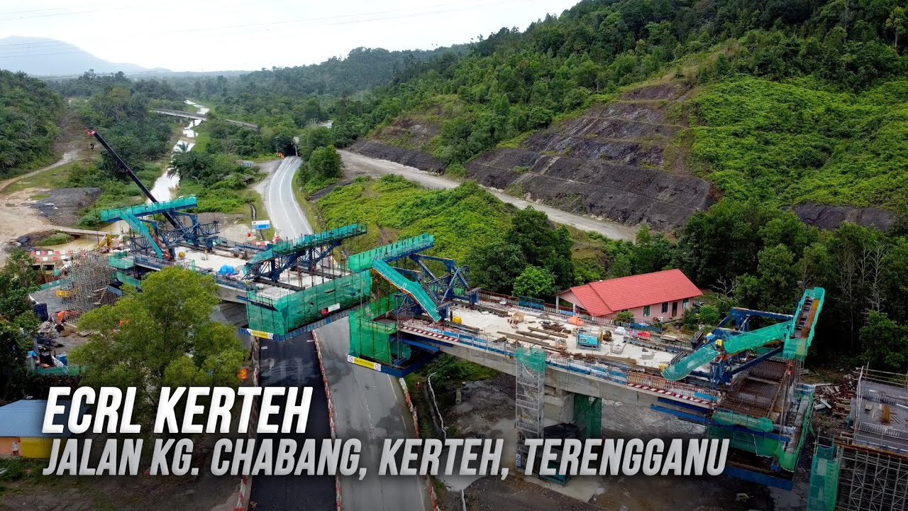 ECRL Kerteh: Jalan Kampung Chabang, Kemasik, Terengganu - YouTube