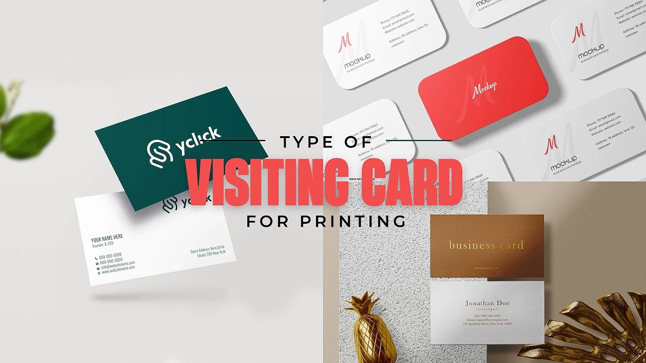 Types of visiting card in Printing - YouTube
