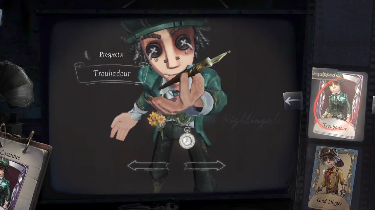 The best skin for prospector so far Identity V A tier Skin "Troubadour ...