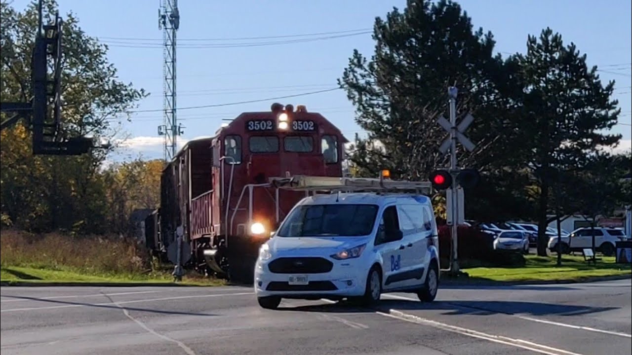 Cars Passing In Front Of Train! - YouTube