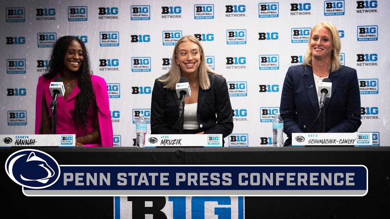 Penn State Press Conference |HC Katie Schumacher-Cawley, Camryn Hannah ...