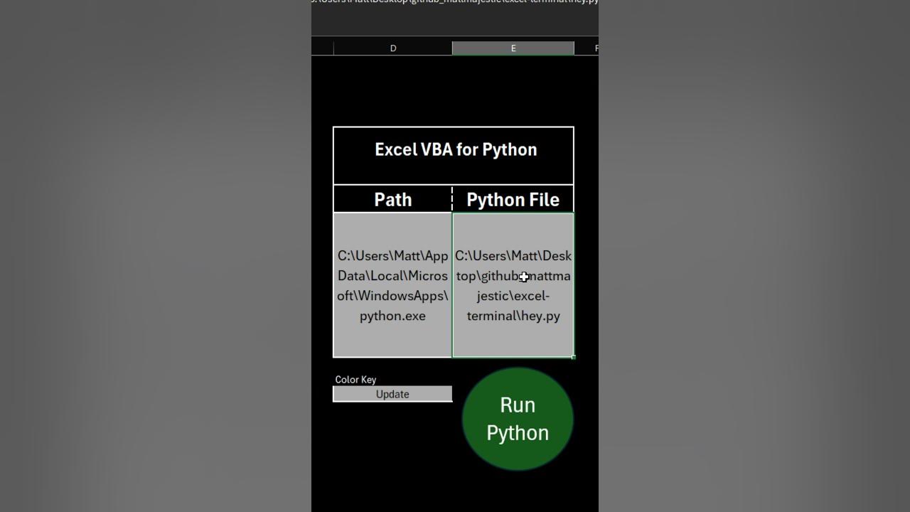 Excel VBA Running Python 🐍 - YouTube