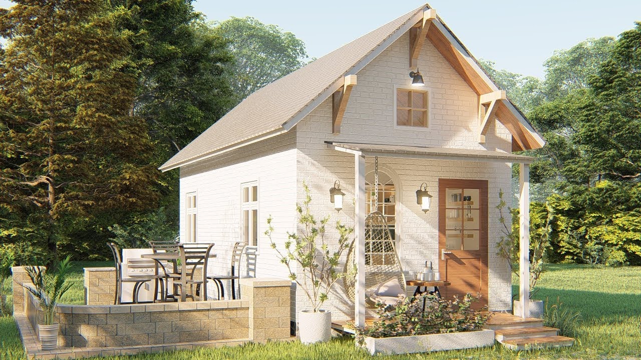 Tiny House with Loft Design Idea 4x7 Meters ( 300 Sqft ) 2 Bedrooms ...