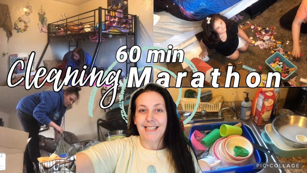 Cleaning marathon #4 60 mins of cleaning Motivation - YouTube