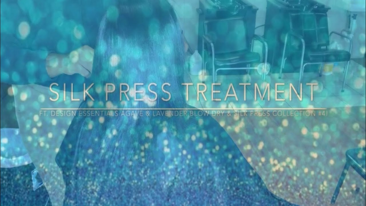 Silk Press Action| ft. Design Essential Agave& Lavender Blow dry and ...